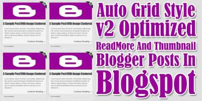 How To Add Grid Style V2-Optimized Blogger Posts In Blogspot ...
