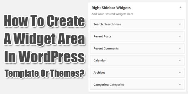 How To Create A Widget Area In WordPress Template Or Themes EXEIdeas Let s Your Mind Rock