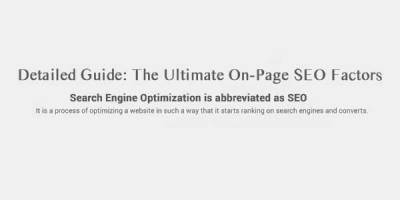 Detailed Guide On On-Page Factors In SEO - EXEIdeas – Let's Your Mind Rock