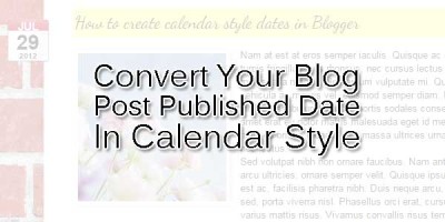 Convert Your Blog Post Published Date In Calendar Style - EXEIdeas ...
