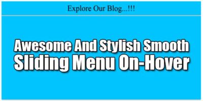 Awesome And Stylish Smooth Sliding Menu On-Hover - EXEIdeas – Let's ...
