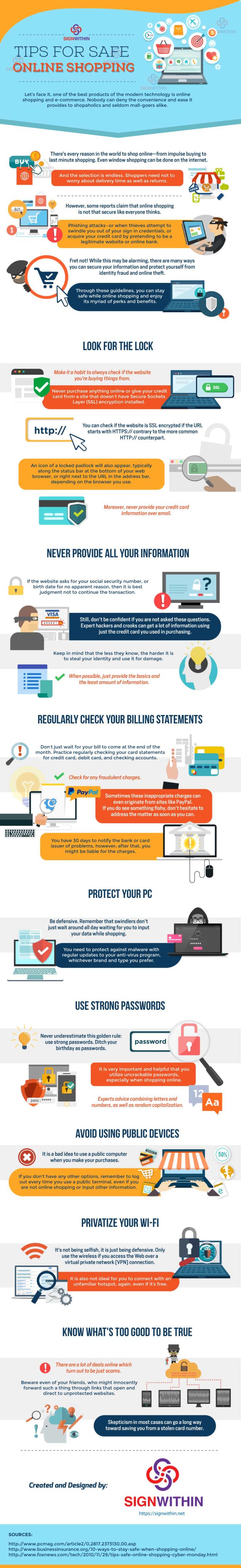 Tips For Safe Online Shopping – Infographic - EXEIdeas – Let's Your Mind Rock