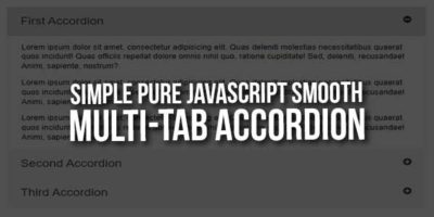 Simple Pure Vanilla JavaScript Smooth Multi-Tab Accordion - EXEIdeas – Let's Your Mind Rock